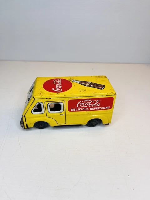VINTAGE TIN FRICTION Coca Cola Truck Japan Rare Collectable Coke Hard ...
