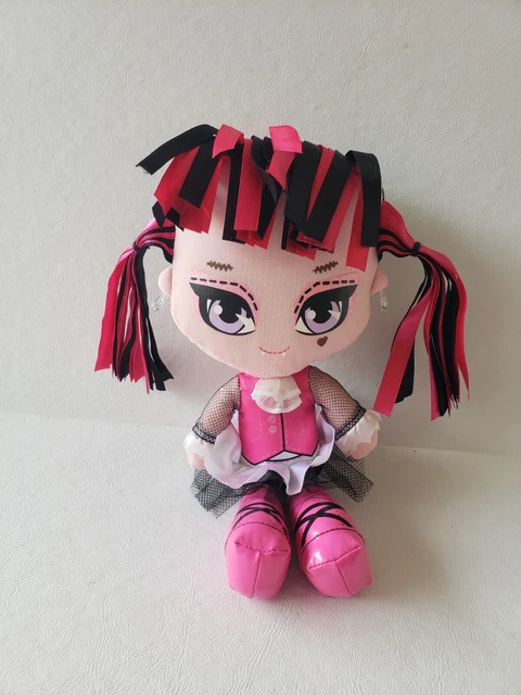 DRACULAURA MONSTER HIGH Plush stuffed Vampire doll Ribbon Hair Pink ...