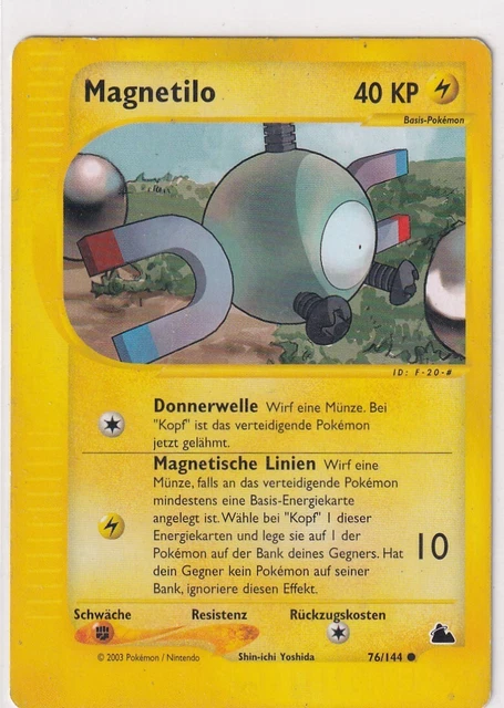 POKEMON MAPPA RARI Vecchio Figurine Gioco Skyridge No. 76/144 Magnetilo ...