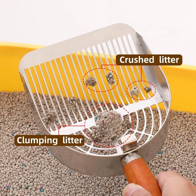 STAINLESS STEEL Litter Scoop , Small Broom & Dustpan , -Break Handle ...