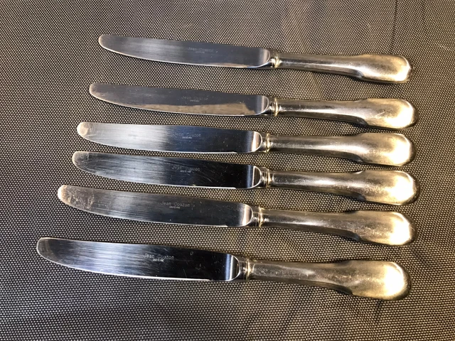 LOT DE 6 couteaux de table Jean COUZON vintage orfèvre art de la table ...