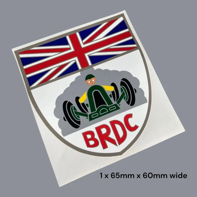 BRDC BRITISH RACING Drivers Club Sport Motoring Vinyl Sticker Classic ...