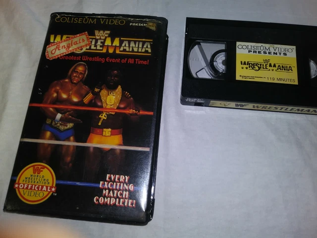 WWF WRESTLEMANIA 1 VHS Coliseum Video WF004 Hulk Hogan Roddy Piper ...