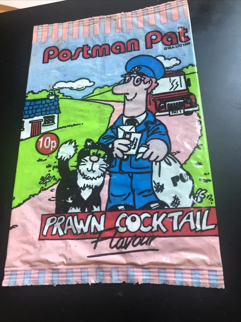 VINTAGE EMPTY POSTMAN Pat Prawn Cocktail Crisps Packet 1992 £16.12 ...