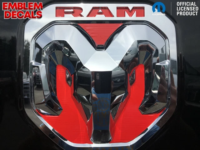 RAM 1500 DT Tailgate Head Emblem Decals 2019 2020 2021 2022 2023 2024 ...