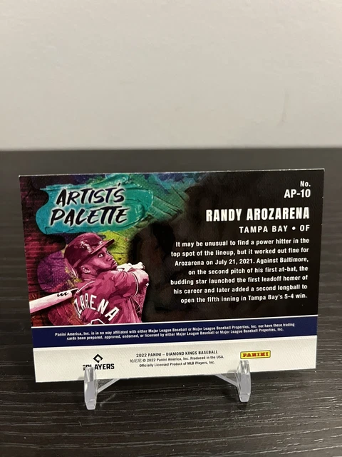 RANDY AROZARENA 2022 Panini Diamond Kings Artists Palette AP-10 Tampa ...