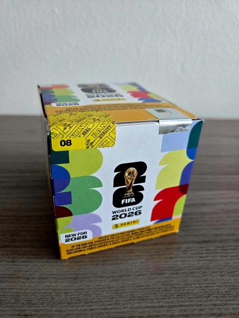 GOLD CRUMPLE PANINI FIFA World Cup 2026 Sticker Box 50 Packs Rare and ...