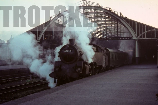 35MM SLIDE BR British Railways Steam Loco 80039 Class 4MT Bath c1965 ...