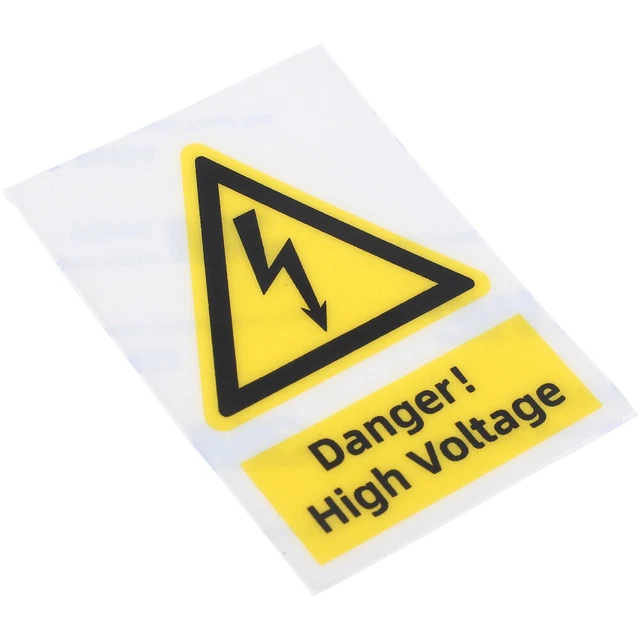 HIGH VOLTAGE SIGN Electrical Warning Sticker High Voltage Label Safety ...