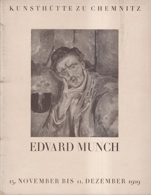 AUSSTELLUNGSKATALOG: EDVARD MUNCH, Kunsthütte zu Chemnitz, 15.11. bis ...