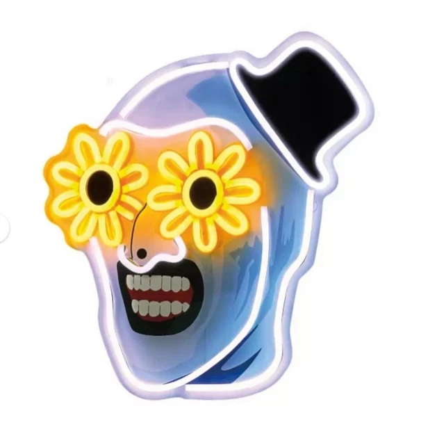 TERRIFIER ART THE Clown Neon LED Light-Up Sign Spirit Halloween Brand ...