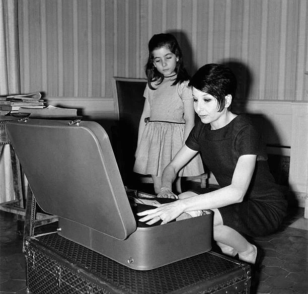 DANCER ZIZI JEANMAIRE her daughter Valentine Paris France February- Old ...