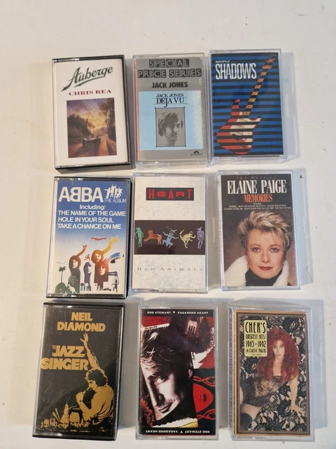 CASSETTE BUNDLE MUSIC Albums Tapes 70s 80s 90s cassettes X9 EUR 19,77 ...