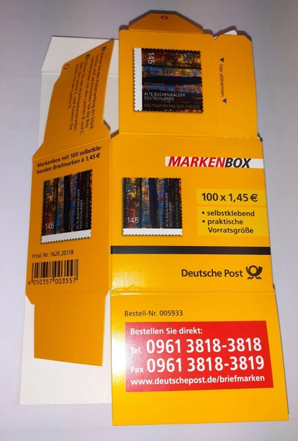 MARKEN-BOX ORIGINAL &LEER& Alte Buchenwälder Deutschlands, ohne ...