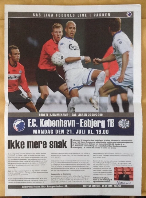 FC KOPENHAGEN V Esbjerg FB Zeitungsprogramm & Ticketstub 2008/2009 Saison EUR 8,78 - PicClick DE