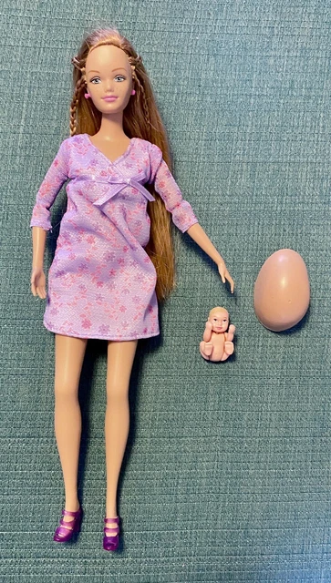 BARBIE HAPPY FAMILY Pregnant Mom Midge with Belly Attachment & Newborn ...
