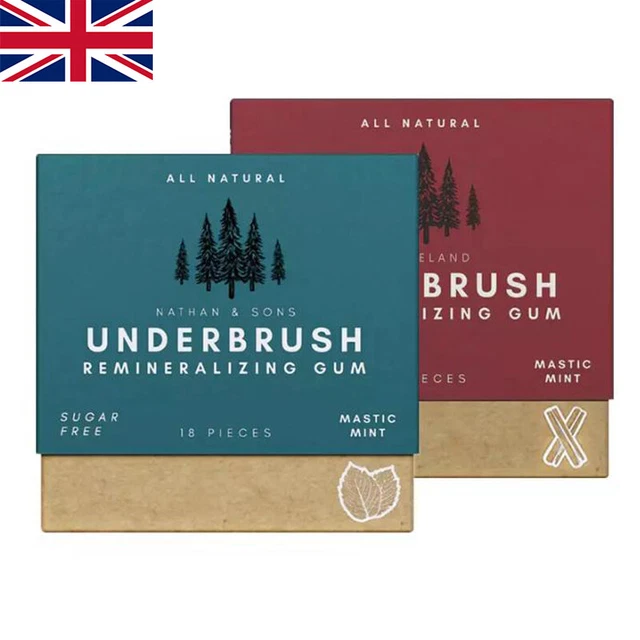 UNDERBRUSH REMINERALIZING CHEWING Gum With Nano-Hydroxyapatite Teeth ...