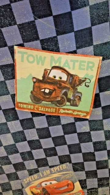 DISNEY TOW MATER Pixar Cars Sheet Twin Flat Mcqueen Racing 2002 £17.80 ...