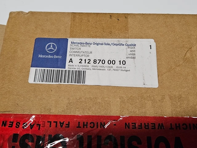 ORIGINAL MERCEDES-BENZ SEAT Sensor Mat A2128700010 W212 C207 W204 W218 ...
