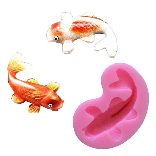 MOULE À FONDANT en Silicone 3D poisson, moule à gâteau, cuisson du ...