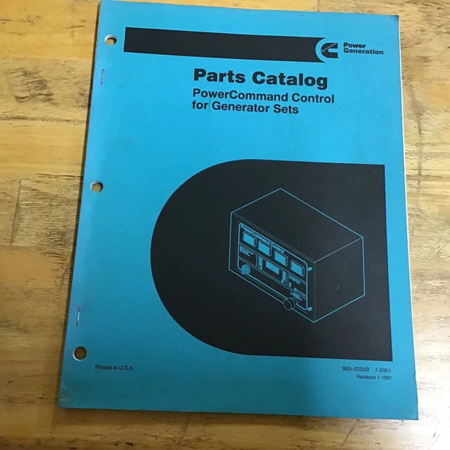 CUMMINS POWERCOMMAND CONTROL Generator Set ENGINE Parts MANUAL book ...