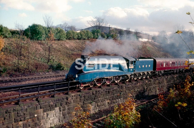 BRITISH RAILWAYS LNER A4 Steam Locomotive Mallard 60022 1987 Or Slide ...