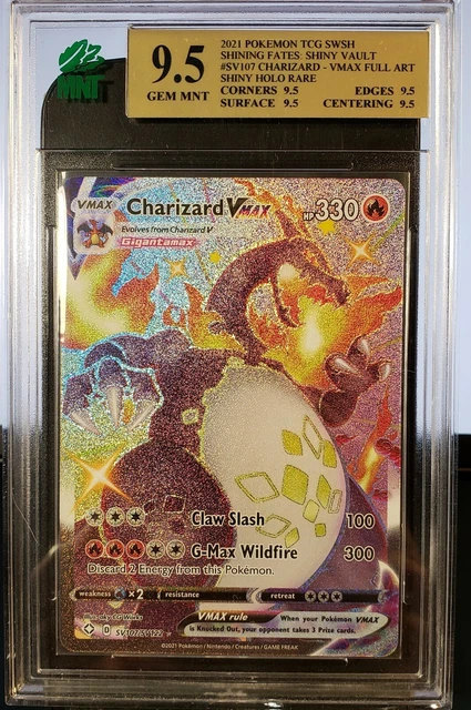 2021 CHARIZARD SHINY Vmax Full Art Sv107/Sv122 Mnt 9.5 (Psa 10) (Bgs 9. ...