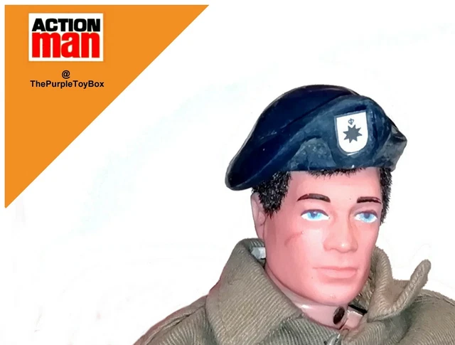 VINTAGE 1970'S / 80's Palitoy Action Man ~ ACTION SOLDIER BLUE BERET ...