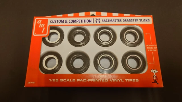 AMT 1960S WHITEWALL Drag Slicks Parts Pack - 1/25 Scale Model Kit ...