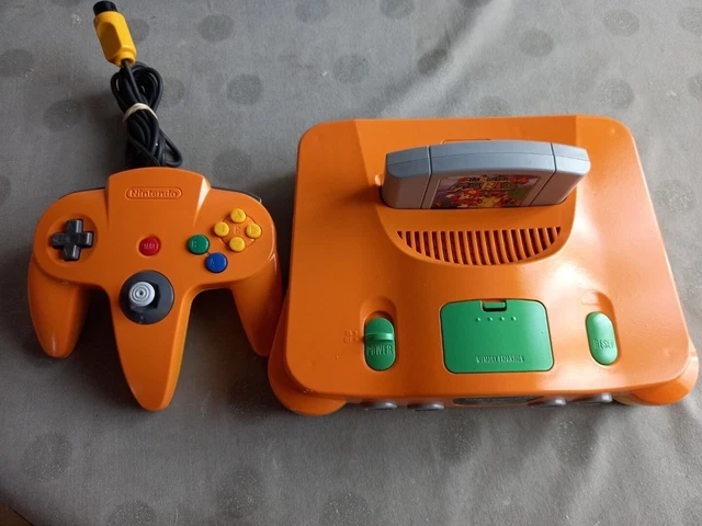 CONSOLE DE JEU Nintendo 64 orange + Cartouche de jeu Super Mario 64 EUR ...