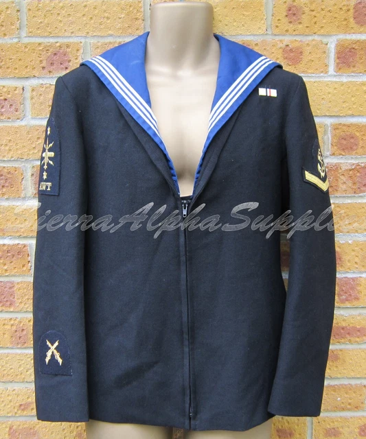 ROYAL NAVY SURPLUS Issue Class 2 Blue Jumper Sailors Midi c/w Satin ...