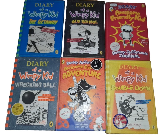 6 X DIARY Of A Wimpy Kid Books Hardback Jeff Kinney Vgc+ Penguin Joblot ...