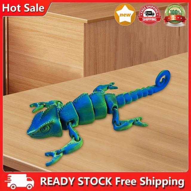 3D PRINTED LIZARD Articulated Models 3D Print Chameleon Home Tabletop ...