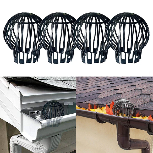 4PCS DOWNSPOUT LEAF Filter Set Balloon Gutter Guard Drain Pipe Trap ...