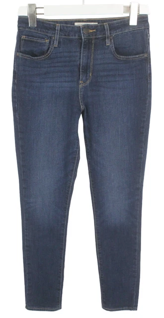 LEVI'S 721 HIGH Rise Skinny Premium Big E Femmes Jeans W28/L30 Stretch Bleu Zip EUR 44,32 ...