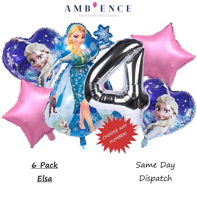 ELSA FROZEN BALLOONS Birthday Party Disney Helium Balloon Pack Girls ...