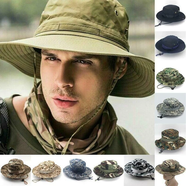 UPF 50+ SUN Hat Bucket Cargo Safari Bush Boonie Summer Fishing Hat for ...