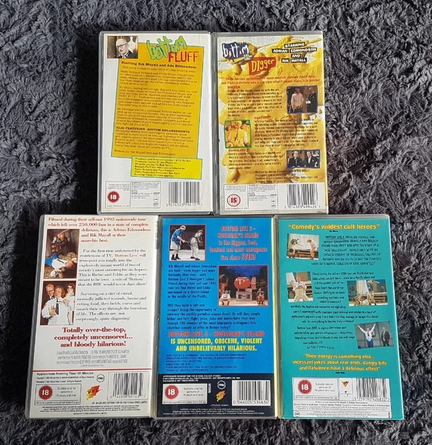 5 X BOTTOM VHS Video Tapes LIVE 1&3, 2001 : an ARSE ODDITY, DIGGER and ...