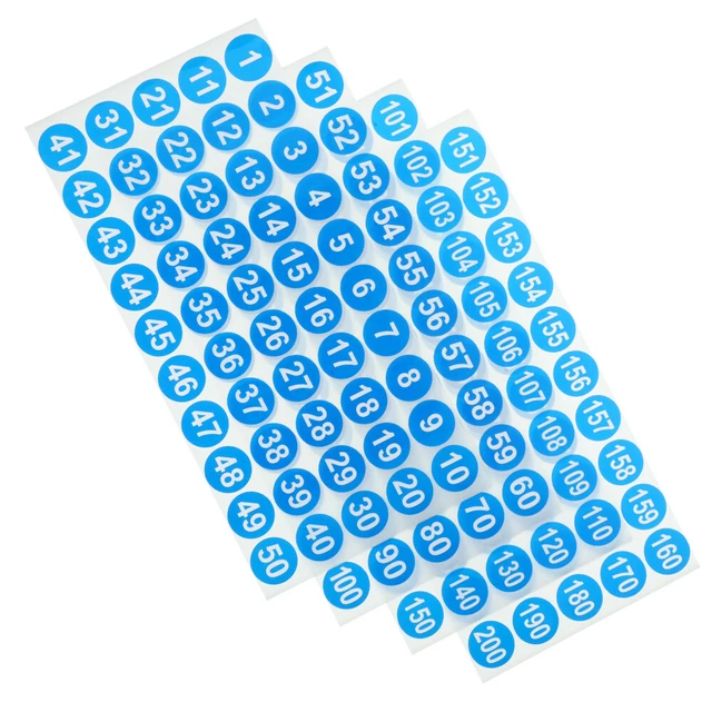 8 SHEETS NUMBER Sign Stickers Classification Multi-use Marking Numbered ...