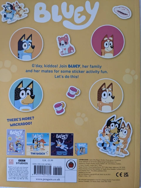 BLUEY: MEET BLUEY! Sticker Activity Book by Bluey EUR 6,32 - PicClick IT