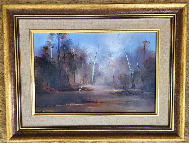 KEN TABER OIL Painting "Swamp" $300.00 - PicClick AU