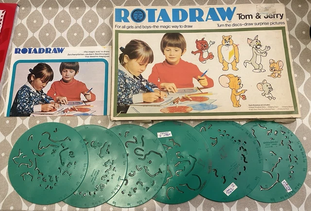 ROTADRAW TOM & Jerry Children's Magic Drawing 1970, 6 DISCS £11.11 ...