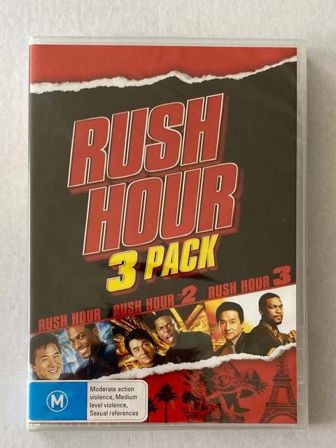 RUSH HOUR TRILOGY 3-Pack DVD Jackie Chan Chris Tucker PAL 4 Brand New ...