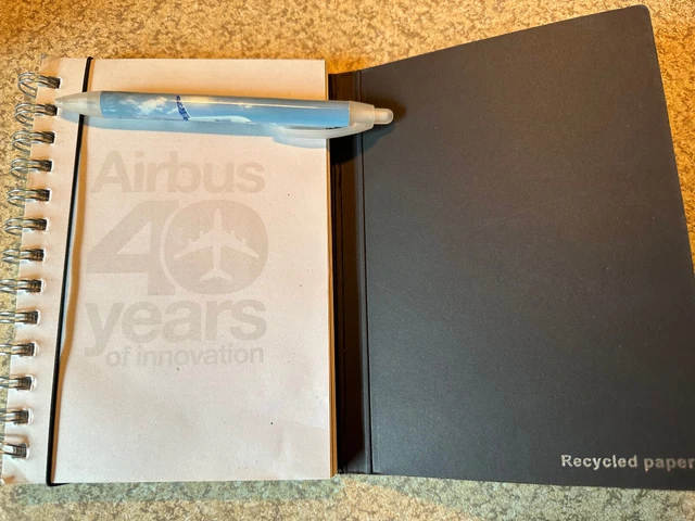 AIRBUS NOTEBOOK AND pen (40 Years of Innovation) £11.50 - PicClick UK