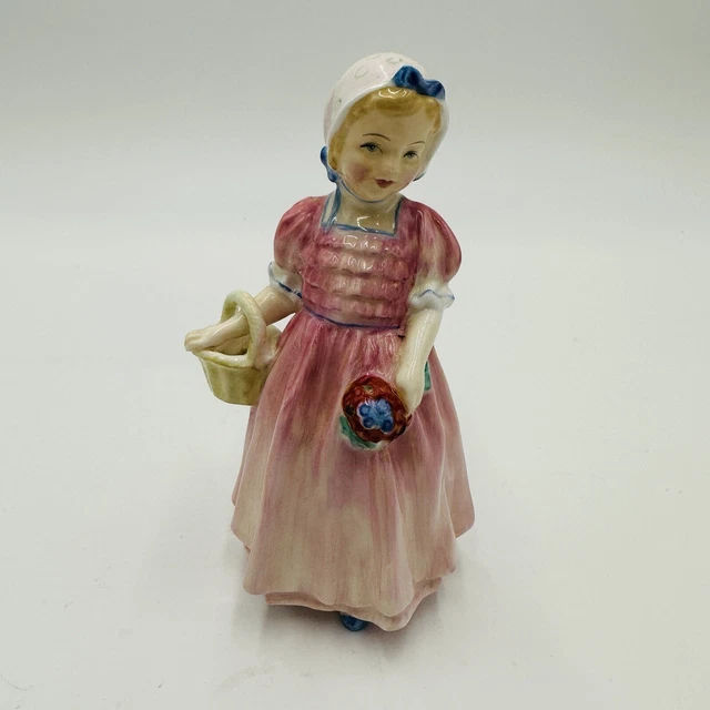 ROYAL DOULTON FIGURINE Tinkle Bell HN 1677 Porcelain England Pink Girl ...