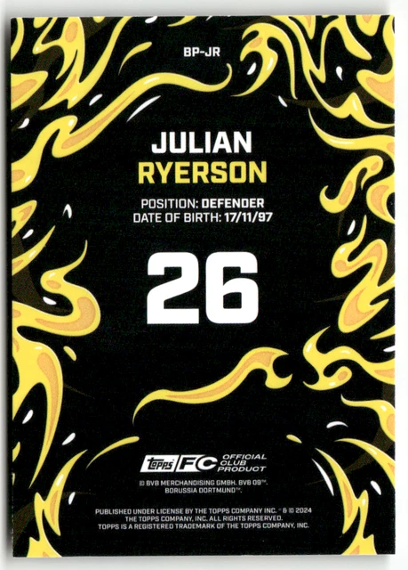 TOPPS 2024 DORTMUND Team Set No. BP-JR Julian Ryerson EUR 1,36 ...