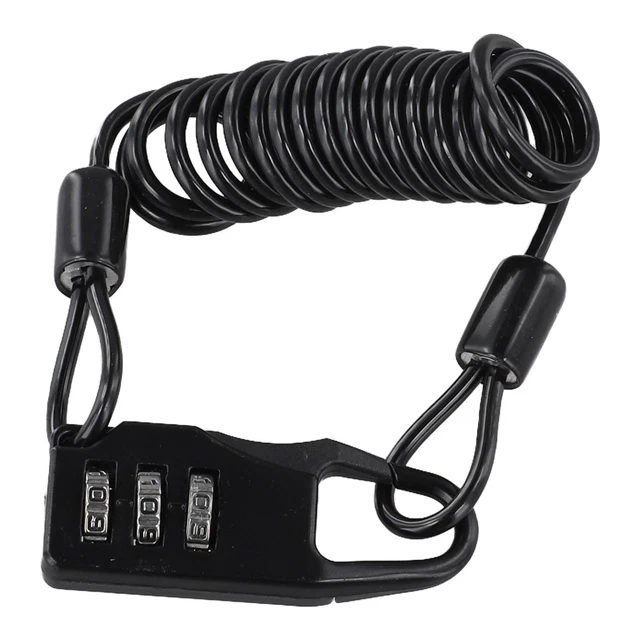 PORTABLE MOTORCYCLE HELMET Lock with Security Cable for Bikes and ...