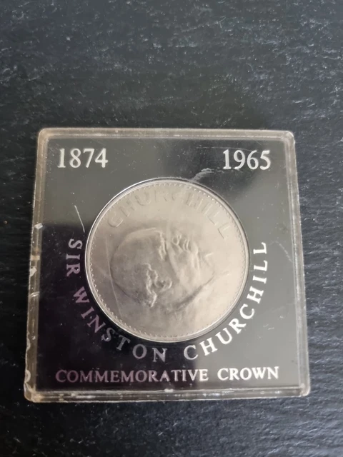 SIR WINSTON CHURCHILL Commemorative Crown Coin 1874 1965 9 00 sir-winston-churchill-commemorative-crown-coin-1874-1965-9-00