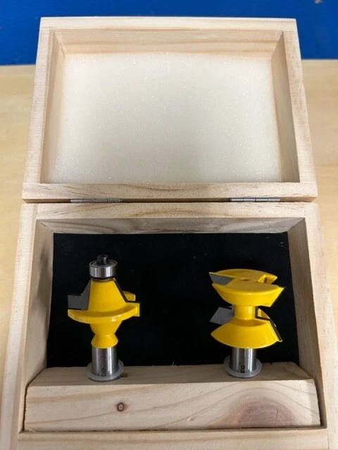 TONGUE & GROOVE 2 Bit Edge Banding Router Bit Set - 1/2" Shank - Yonico ...