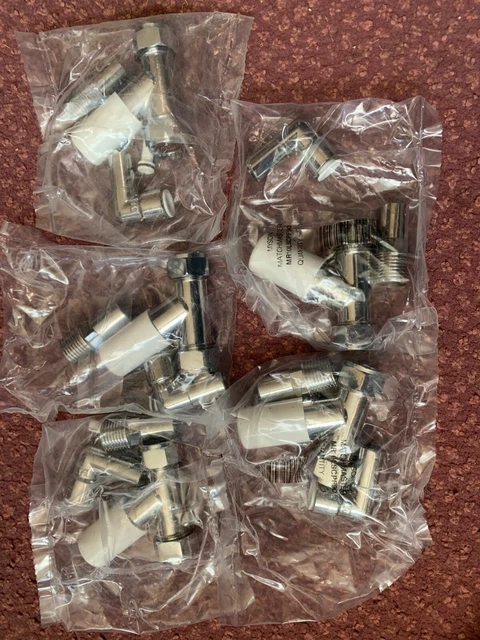 5 X MYSON Matchmaster 10mm Straight Lockshield Radiator Valve Pushfit £ ...